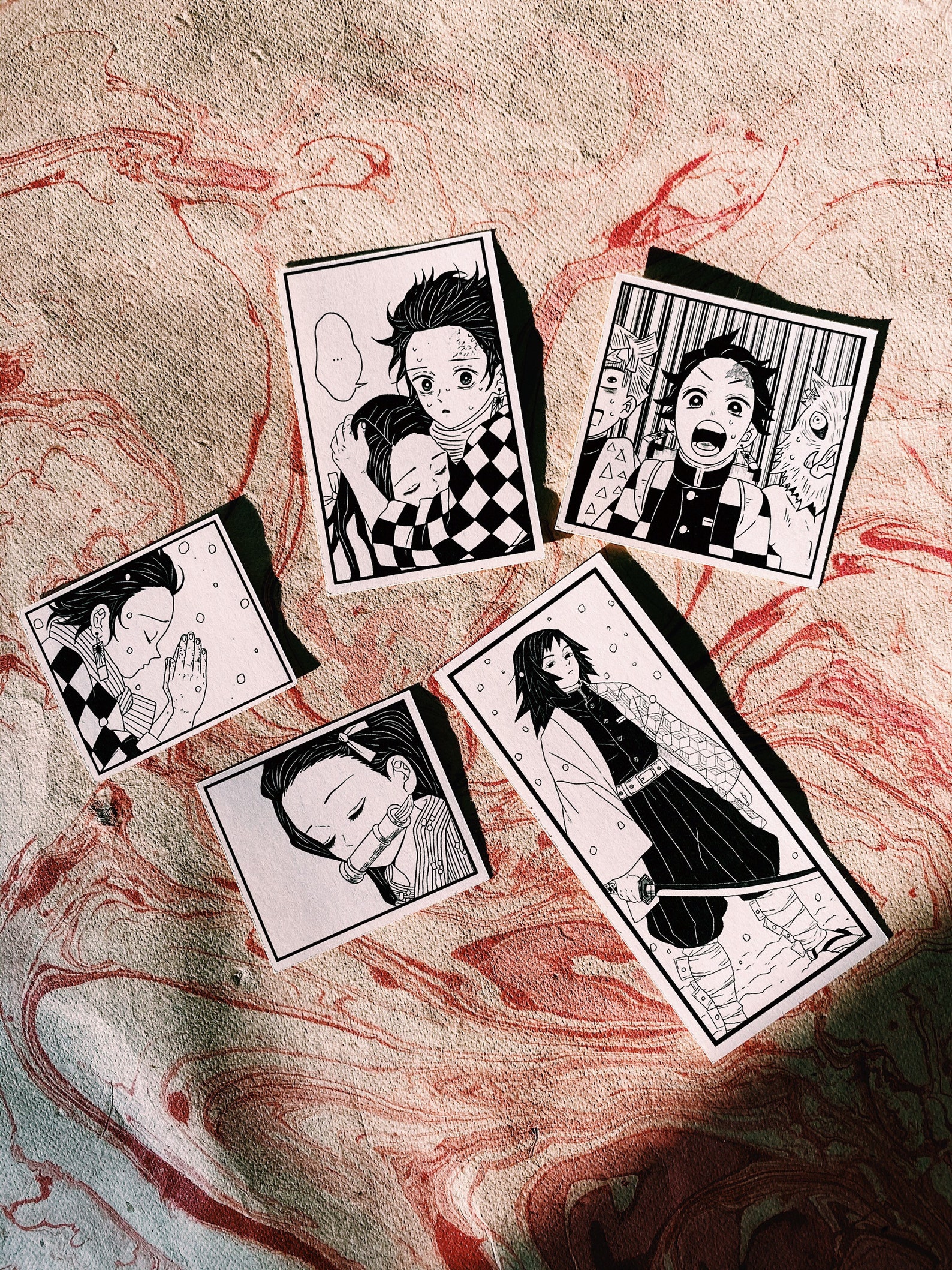 Demon Slayer Anime Vinyl Sticker Pack x5. Manga & Anime | Etsy