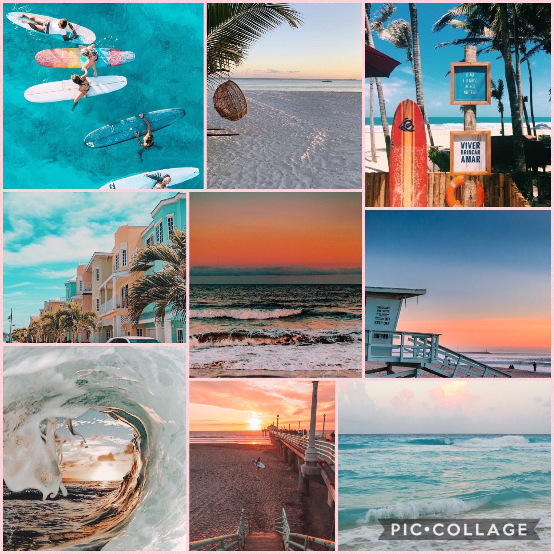 Beachy Wall Collage Kit 100 prints | Etsy