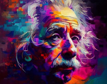 Albert Einstein Watercolor, Art Print, Poster, Wall Art, Digital ...