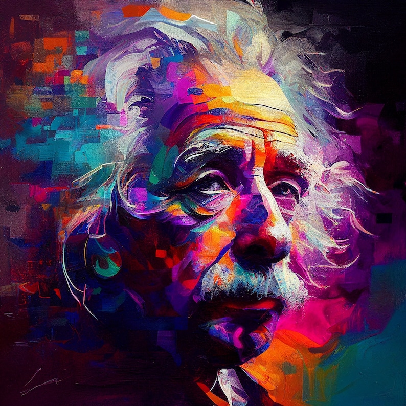 Albert Einstein Portrait Wall Poster - Etsy