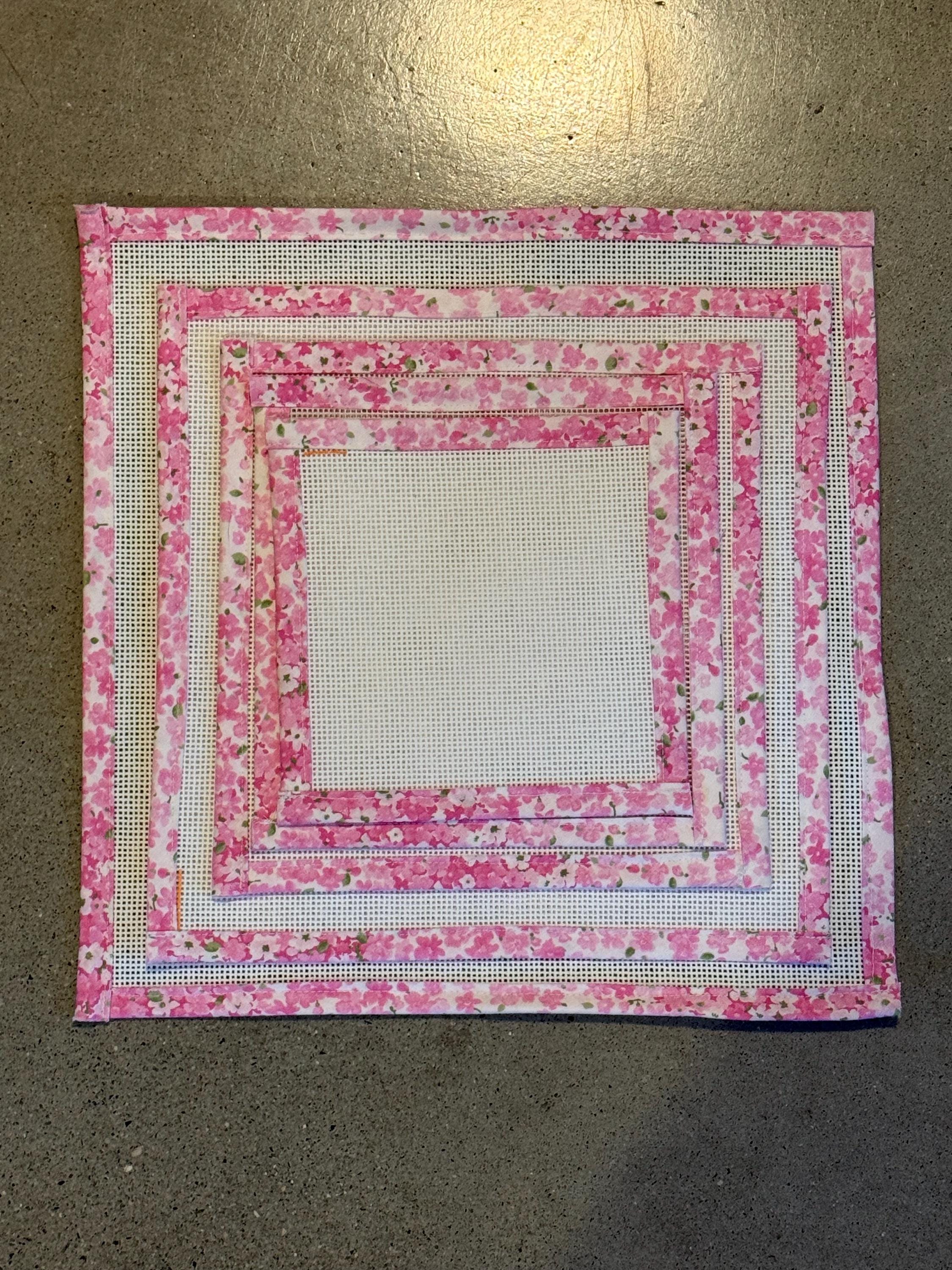 Blank Needlepoint Canvas 13 Mesh Orange Line, Zweigart Mono Deluxe ...