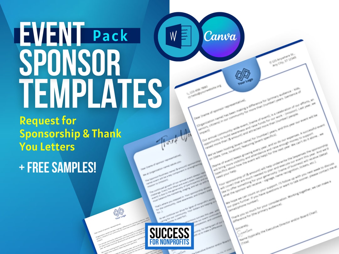 Nonprofit Sponsor Package Nonprofit Sponsor Request Letter Nonprofit ...
