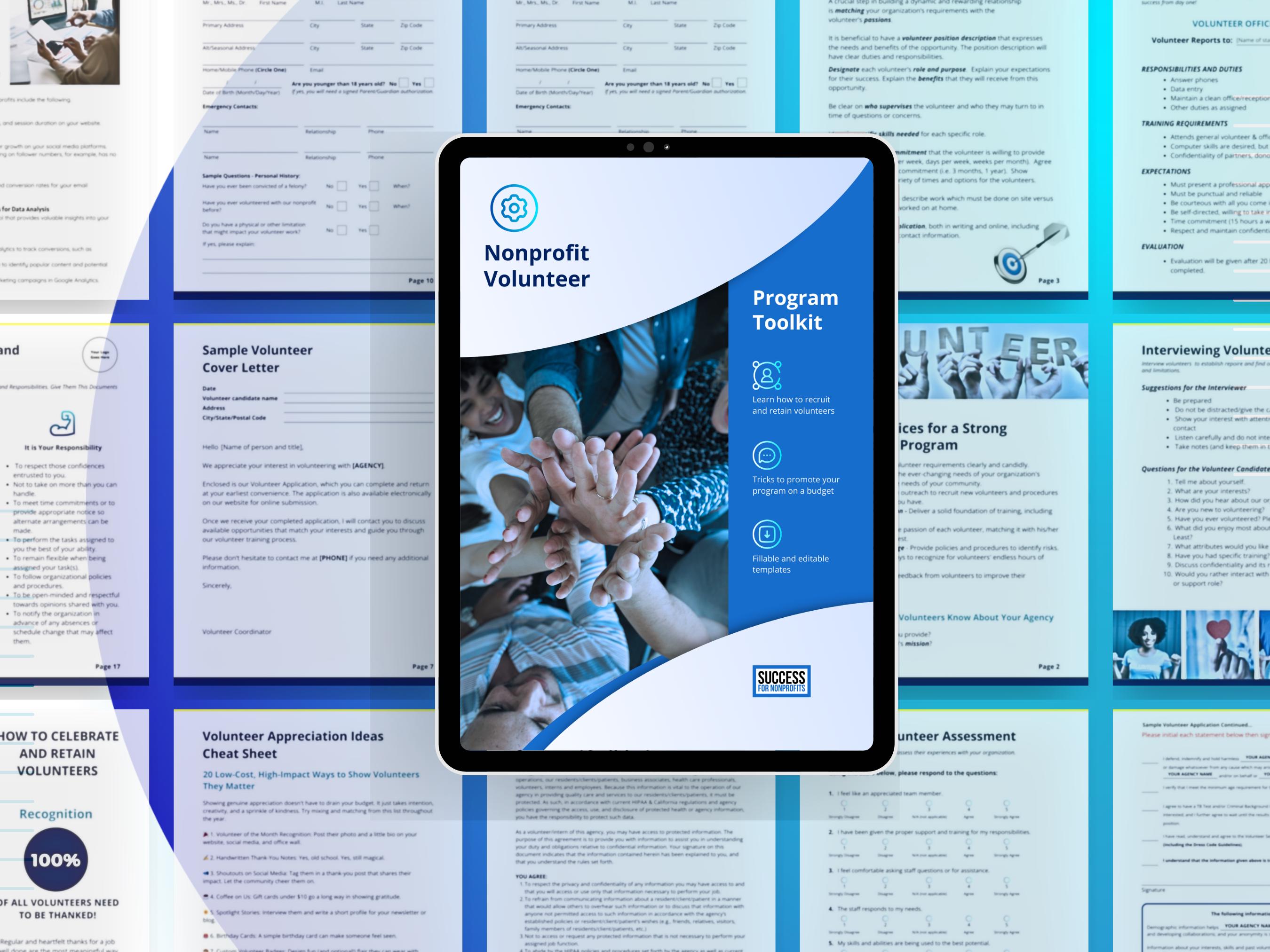 Nonprofit Volunteer Program Toolkit: Canva Templates + 105 Social Media ...