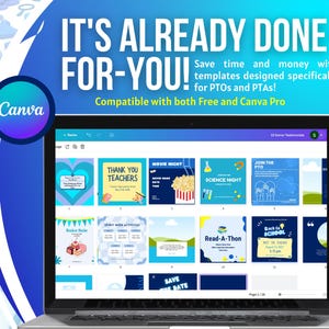 Elementary School PTA/PTO Canva Templates: Social Media Bundle (digital ...