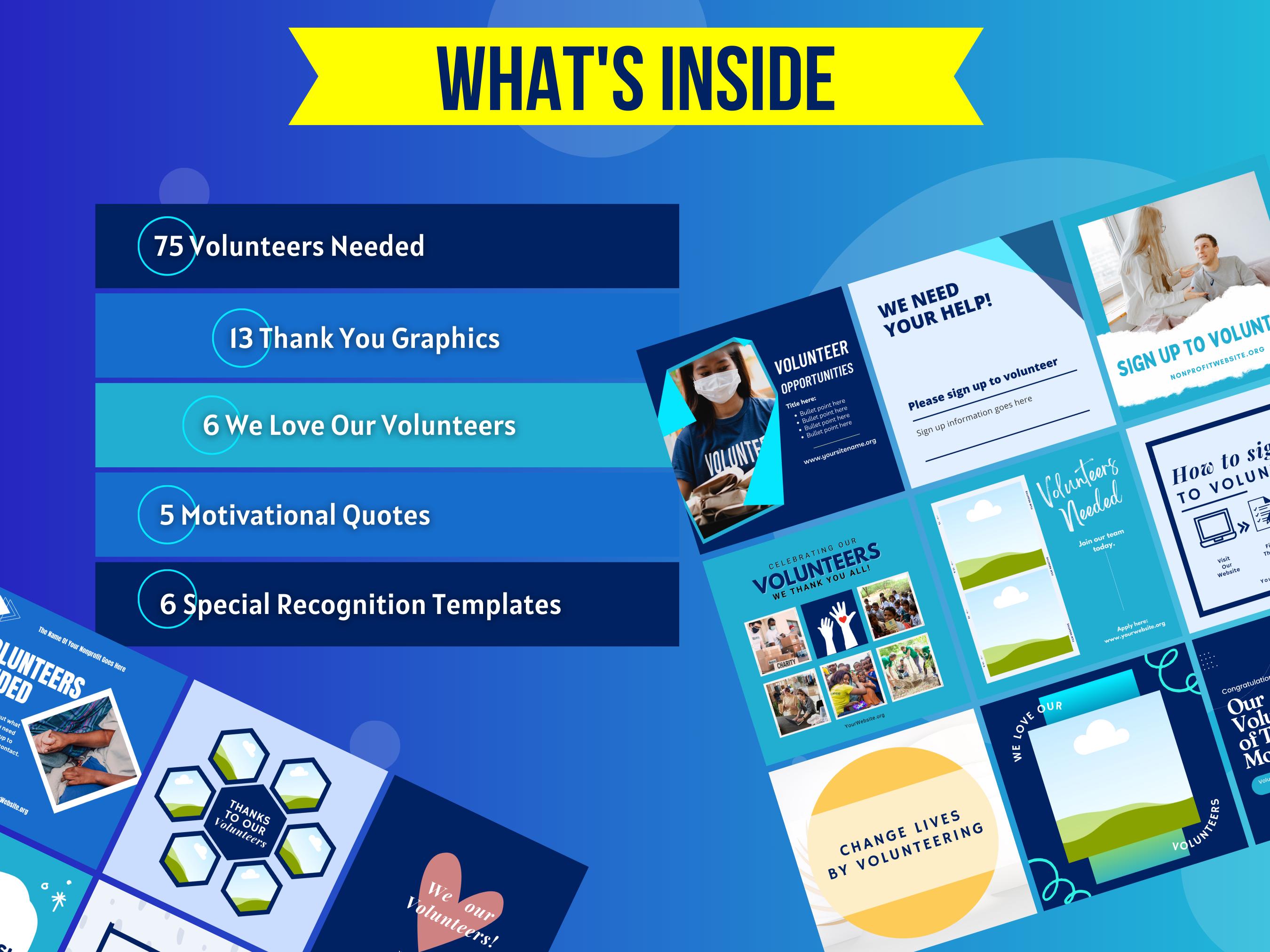 Nonprofit Volunteer Program Toolkit: Canva Templates + 105 Social Media ...