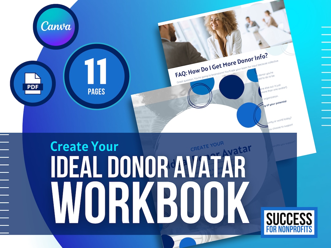 Nonprofit Donor Avatar Workbook: Fundraising Ebook (PDF, Canva) - Etsy