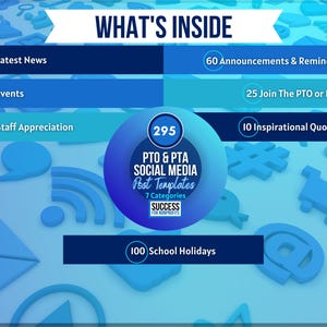 Elementary School PTA/PTO Canva Templates: Social Media Bundle (digital ...