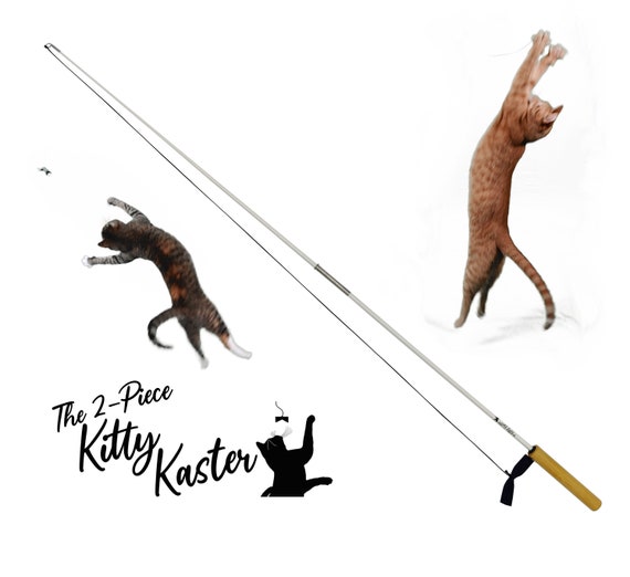The Kitty Kaster 2-piece 39 Premium Cat Toy Wand Play - Etsy