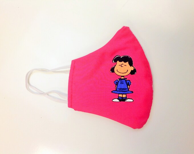 Fast Shipping Lucy Van Pelt Peanuts Face Mask With Filter Pocket Cotton ...