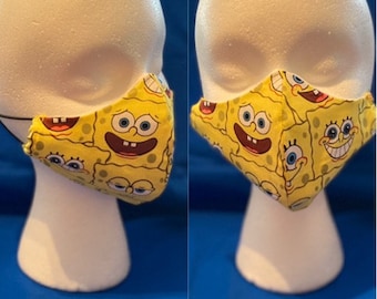 Cartoon Characters Face Mask - Etsy