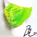Rhinestone Face Mask- Neon Green - Etsy