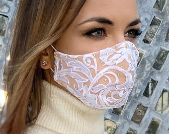 Rhinestone Face Veil - Etsy