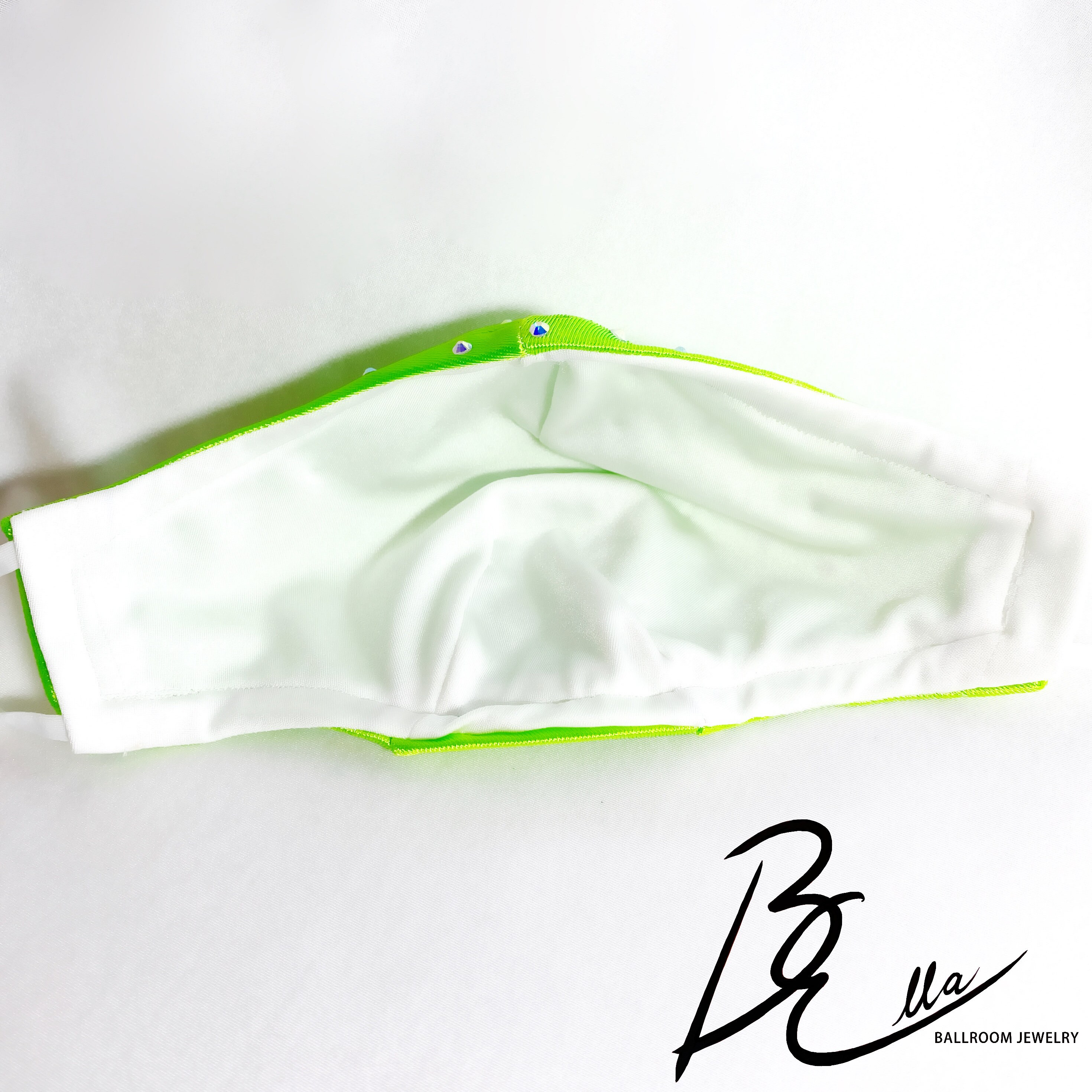 Rhinestone Face Mask- Neon Green - Etsy