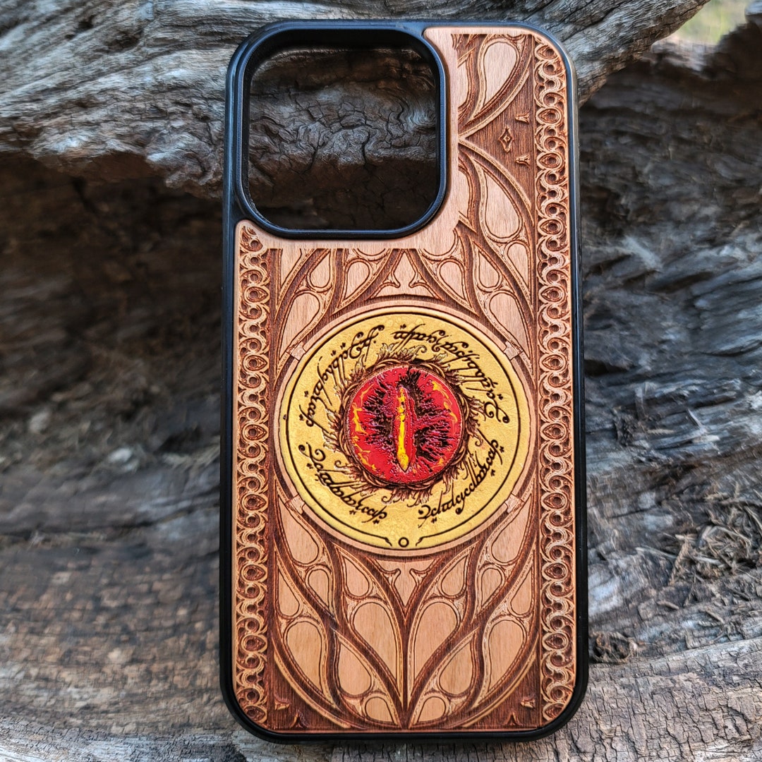 Elvish Writing & Fantasy Symbol Wood Phone Case | Hand-painted / Laser ...