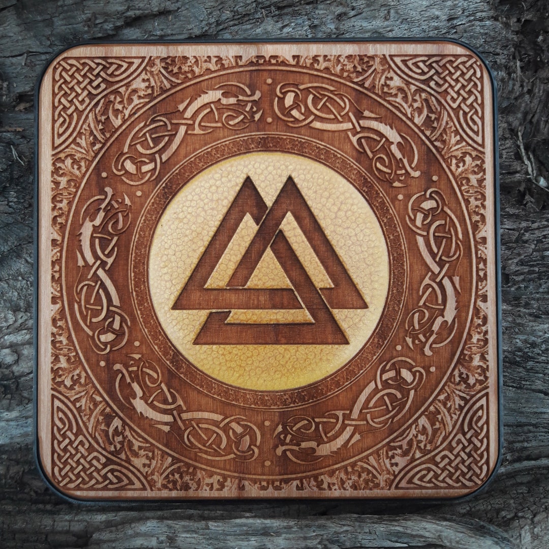 Valknut Viking Wood Wireless Charger: Laser Engraved Tech Gift - Etsy