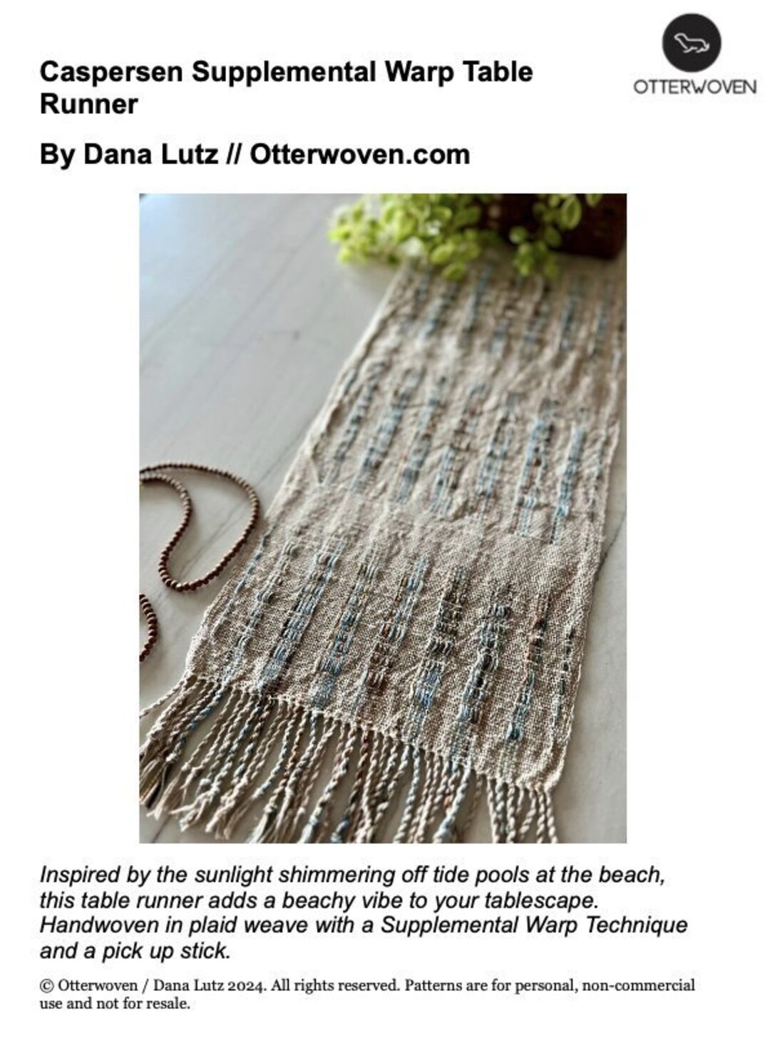 Rigid Heddle Loom Pattern PDF Download, Rigid Heddle Pattern, Woven ...