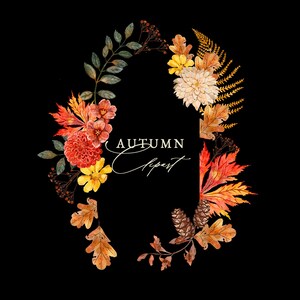 Autumn Fall Oval Frame, Watercolor Autumn Frame Clipart, Fall Floral ...