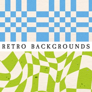 Checkered Hippie Retro Paper, Groovy Checker Patterns, Retro 70s 90s ...