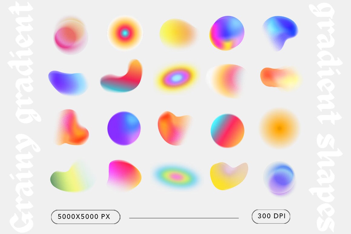 Gradient Grainy Textures - Human Aura Mental Health Art - Grainy Ombre ...