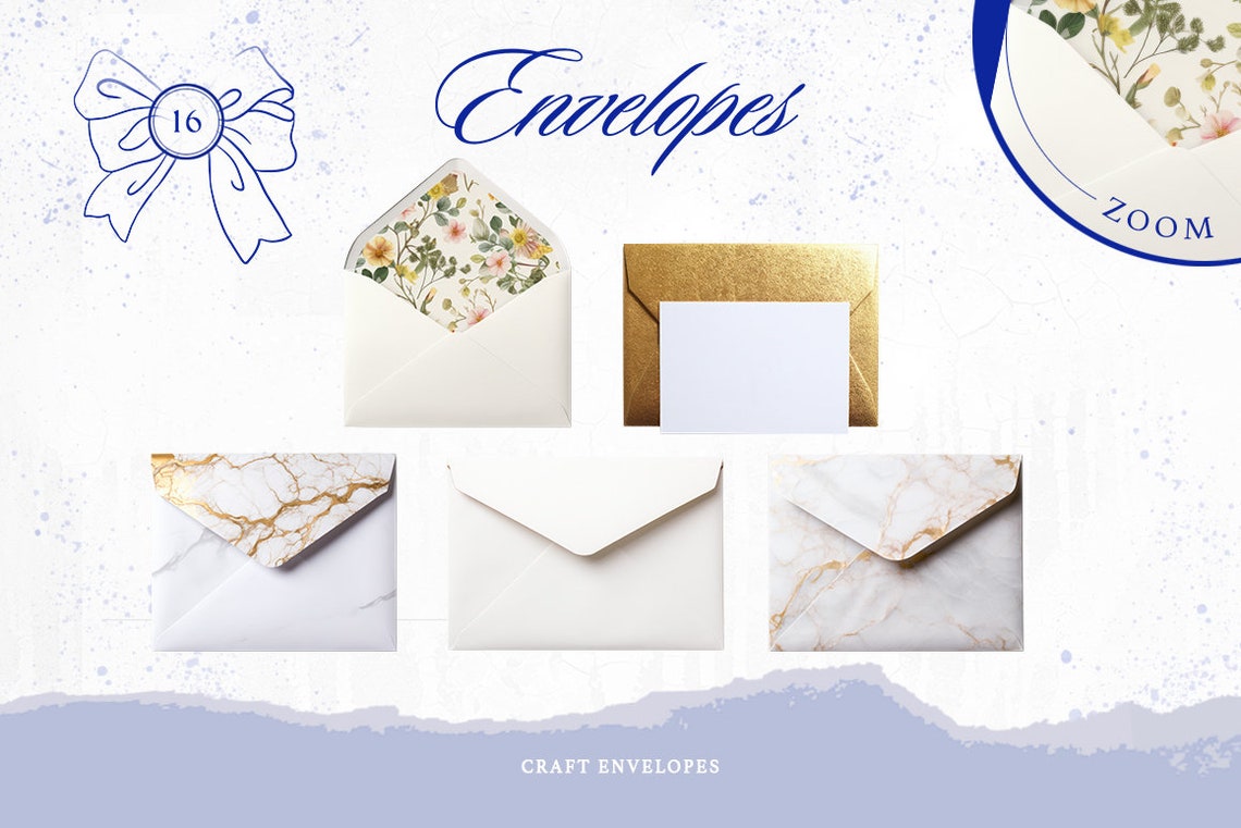 Blank Craft Envelopes Clipart Scanned Open Closed Envelopes - Etsy