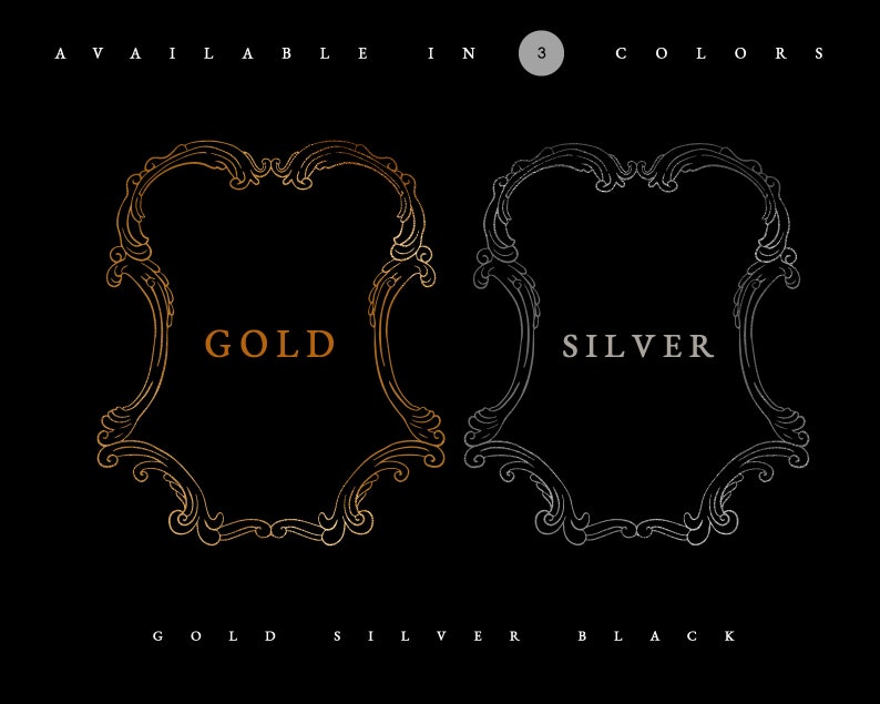 Vintage SVG Wedding Frames - Family Monogram Crest Frames - Floral ...