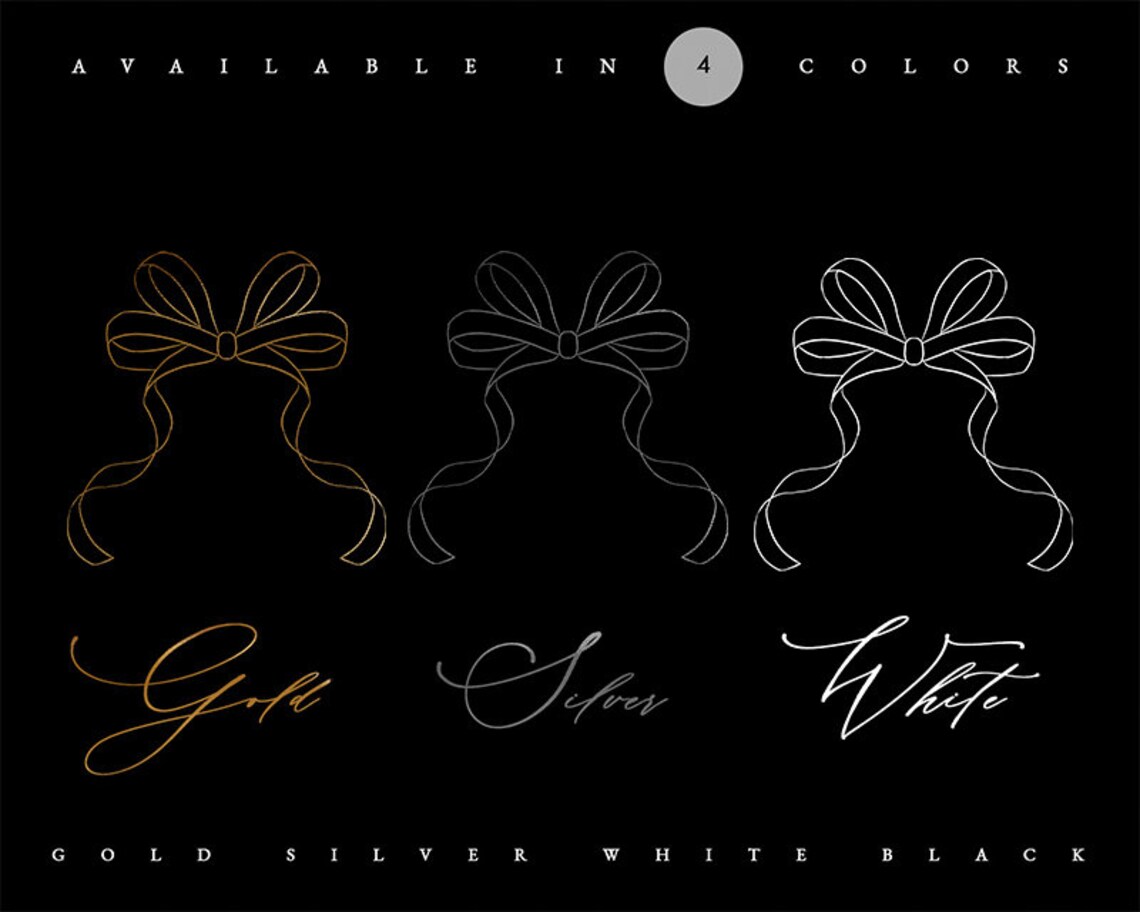 10 Ribbons Bows Line Clip Art Tied Bow Tie Vector EPS Ribbon - Etsy