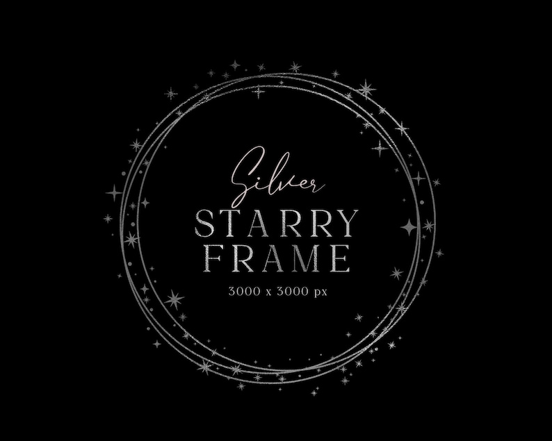 Stars Sparkles Circle Frame SVG, Celestial Round Frame SVG, Galaxy ...