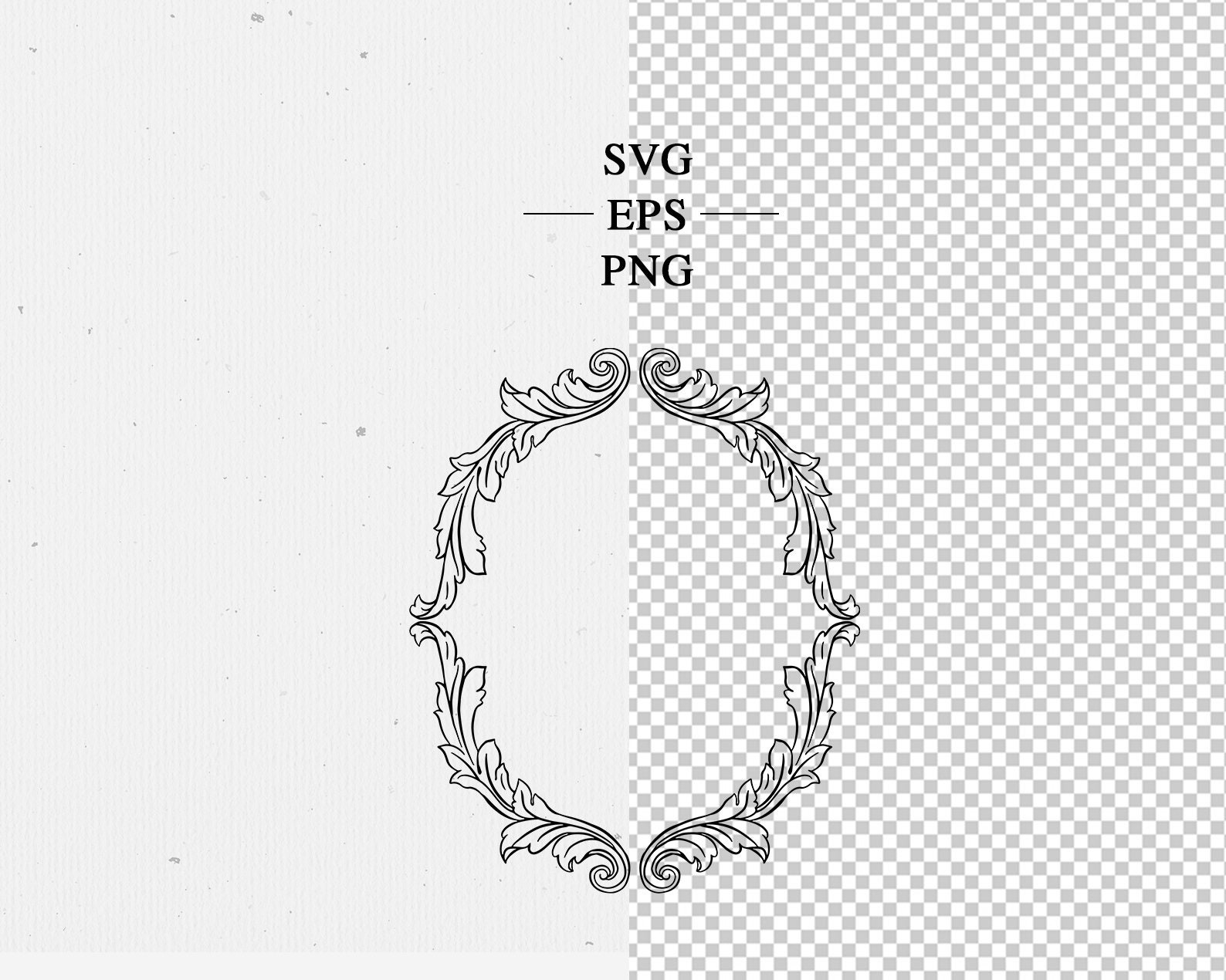 Baroque Vintage Frame SVG Victorian Old Frame Wedding Frame - Etsy