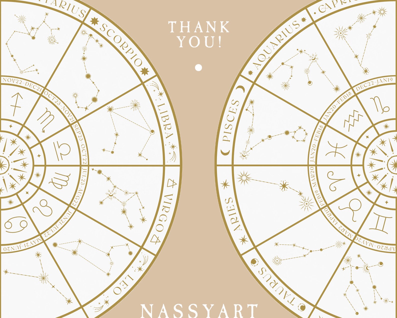 Zodiac Wheel Constellations Clipart, Celestial Map, Horoscope Circle ...