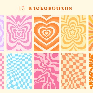 Retro Groovy Paper SVG EPS Good Vibes Rainbow Smile Texture Hippie ...