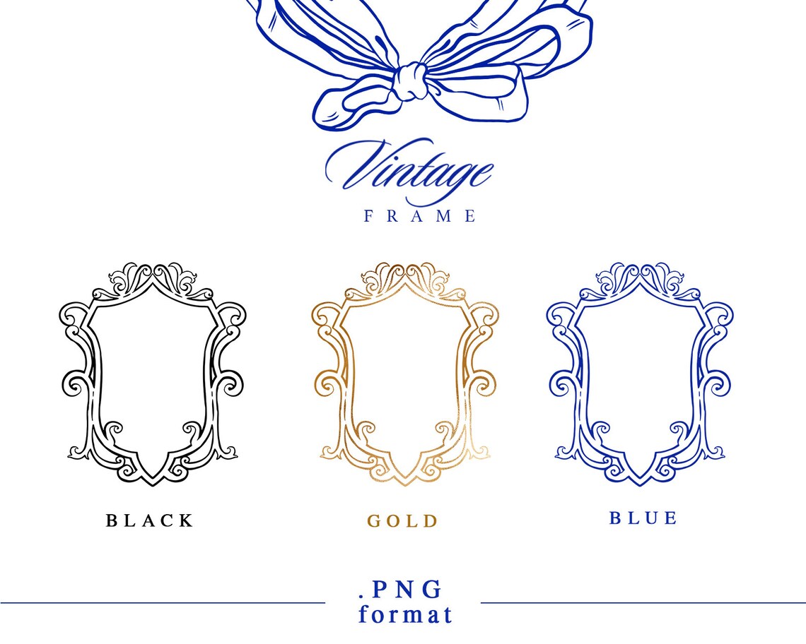 Baroque Vintage Frame SVG Victorian Old Frame Wedding Frame - Etsy