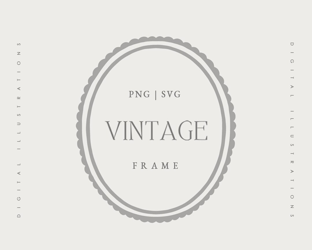 Vintage Crest Frame SVG, Coquette Wedding Frame Clip Art, Oval Label ...