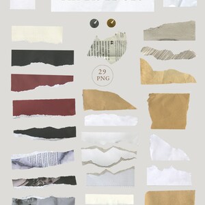 Torn Edges, Deckled Rough Paper Tears, Collage PNG Clipart, Old ...