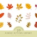 Kawaii Pumpkin Clipart Fall Autumn Leaves Halloween Clipart Hedgehog ...