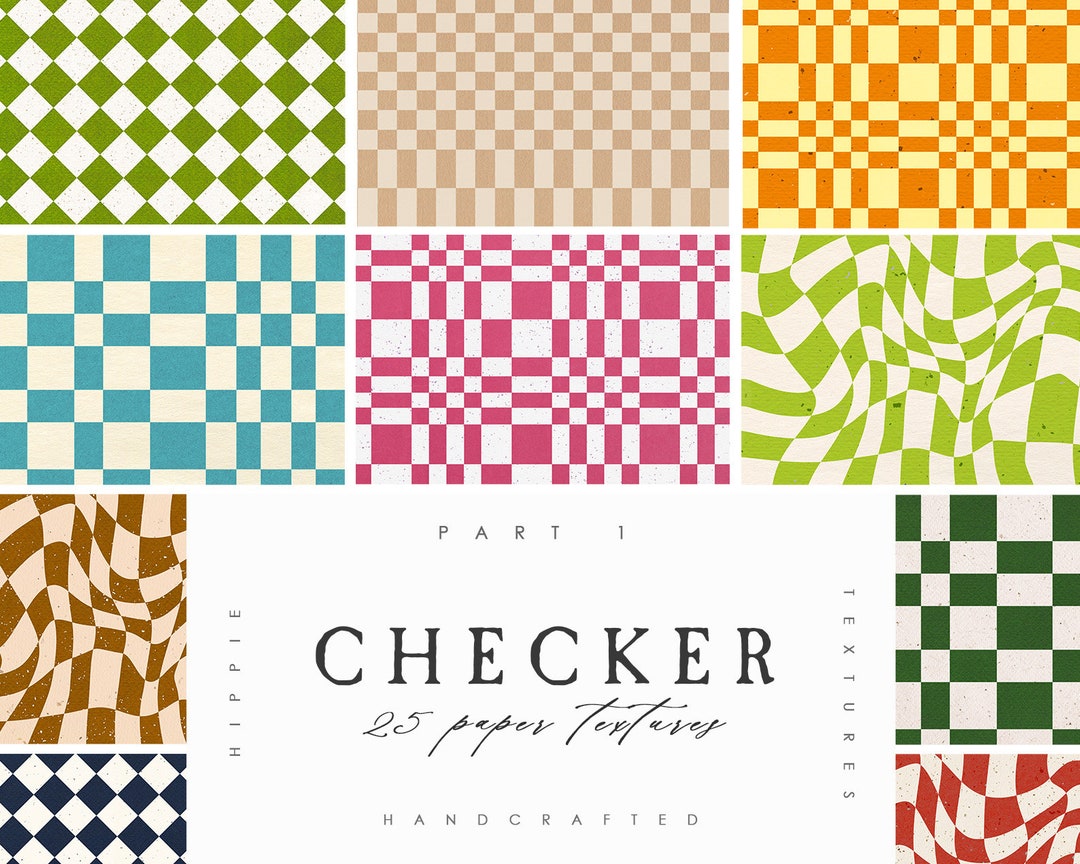 Checkered Hippie Retro Paper, Groovy Checker Patterns, Retro 70s 90s ...