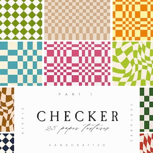 Checkered Hippie Retro Paper, Groovy Checker Patterns, Retro 70s 90s ...