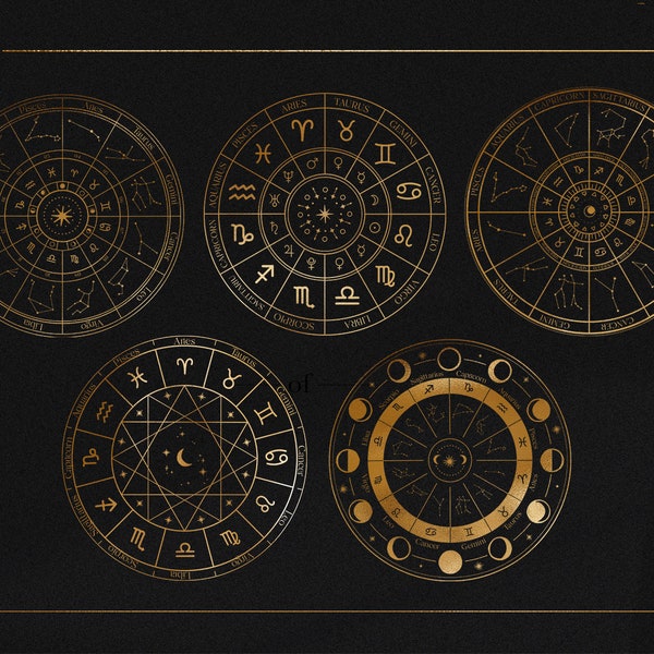 Astrology Wheel Svg - Etsy