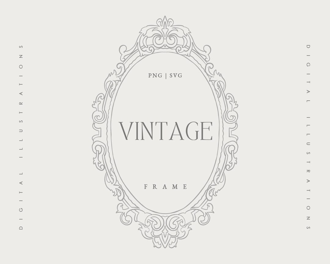 Wedding Monogram Vintage Frame SVG, Baroque Crest Frame Invite ...