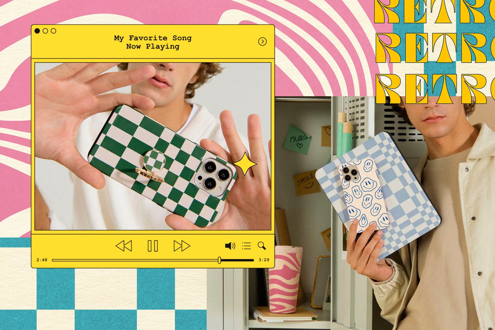 Checkered Hippie Retro Paper, Groovy Checker Patterns, Retro 70s 90s ...