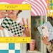 Checkered Hippie Retro Paper, Groovy Checker Patterns, Retro 70s 90s ...