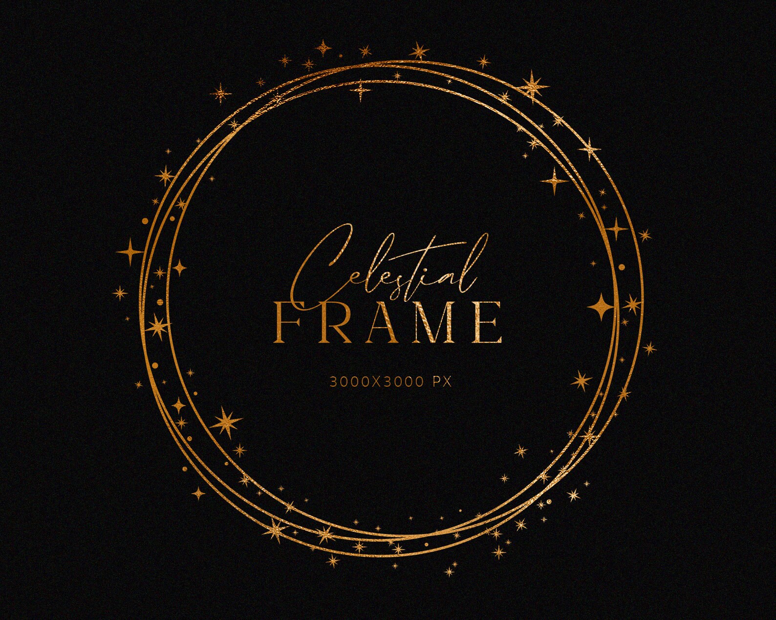 Stars Sparkles Circle Frame SVG, Celestial Round Frame SVG, Galaxy ...