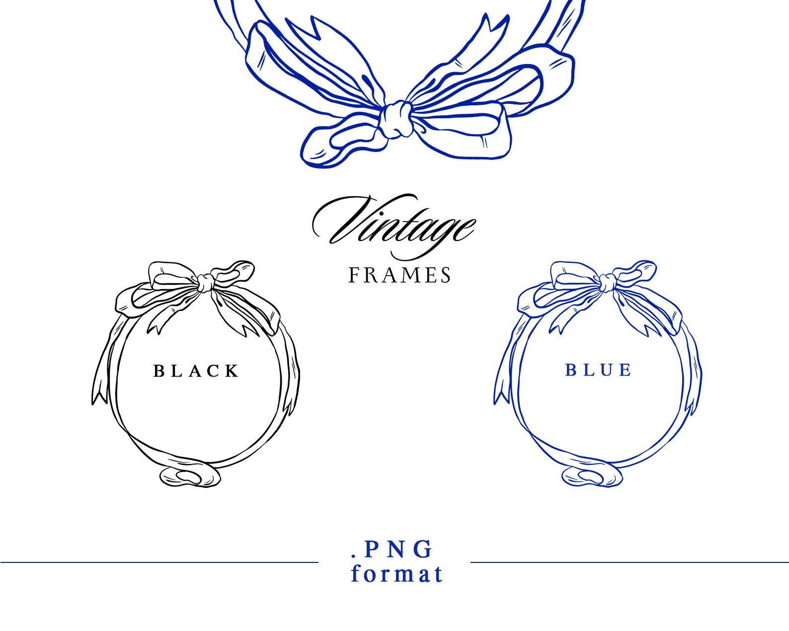 Baroque Vintage Frame Eps Svg Border Monogram Clipart Ribbon - Etsy