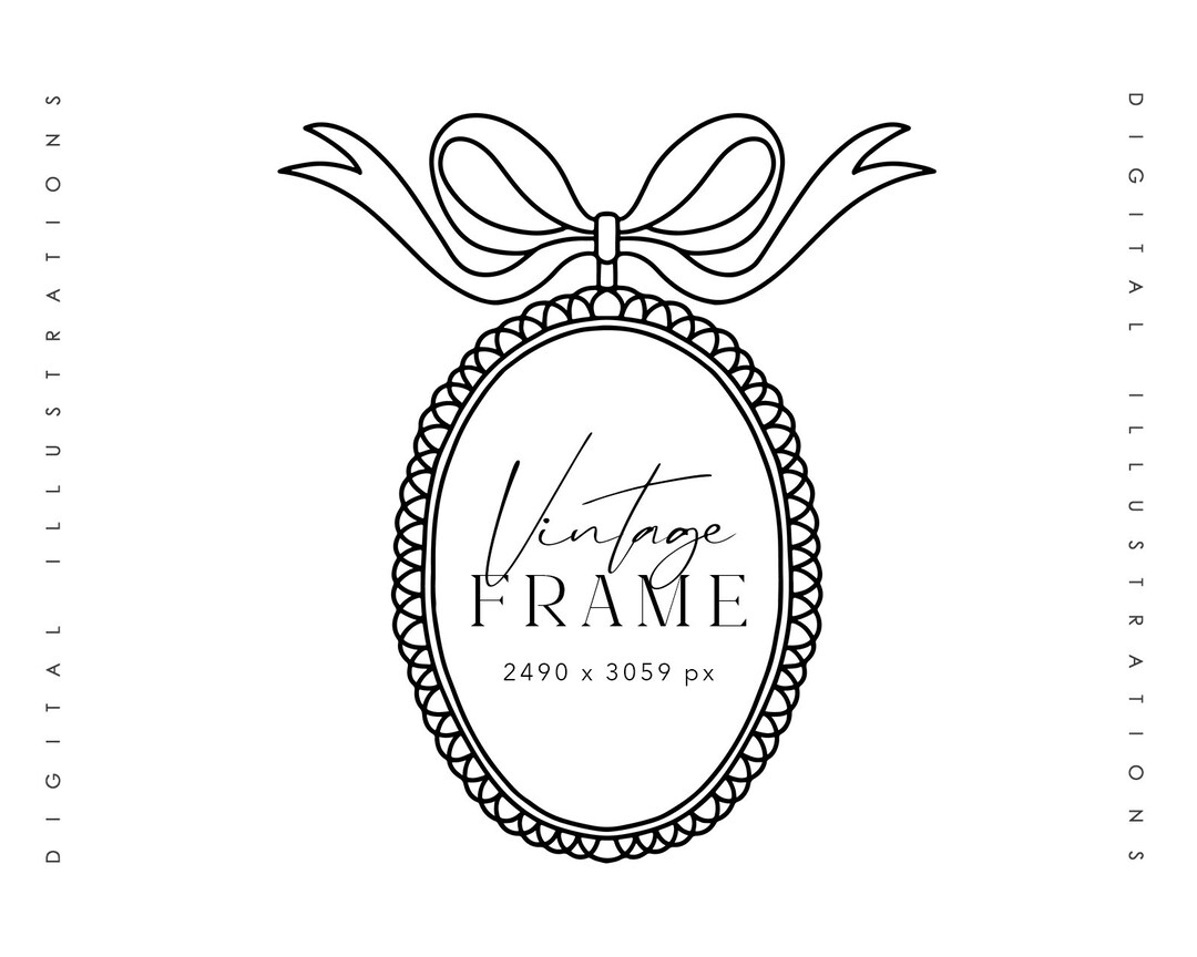 Baroque SVG Frame - Vintage Oval Ribbon Bow Frame SVG Cricut ...