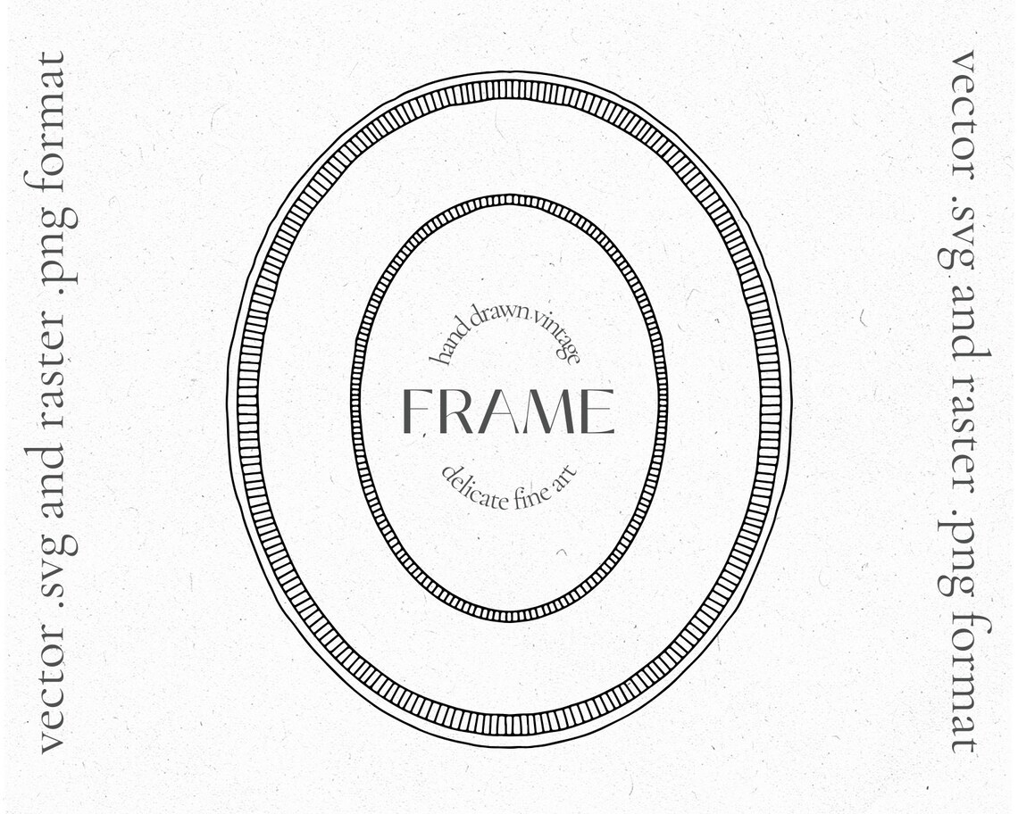 Vintage Oval Circle Wedding Frame SVG, Vintage Crest Frame EPS Invite ...