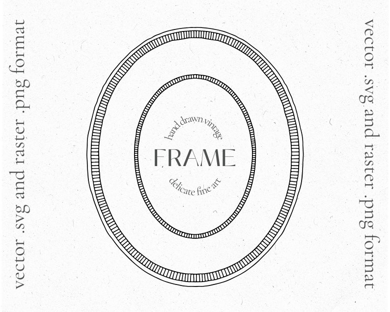 Vintage Oval Circle Wedding Frame SVG, Vintage Crest Frame EPS Invite ...