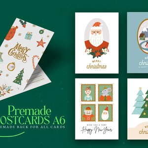 Christmas Happy New Year Cards, Christmas Card Set of 12 Different ...