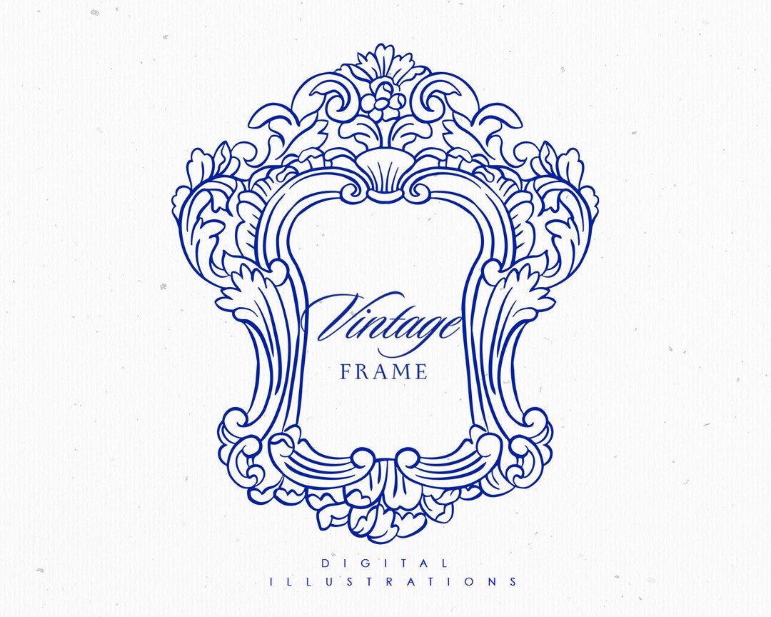 Baroque Vintage Frame SVG, Victorian Old Frame, Wedding Frame - Etsy