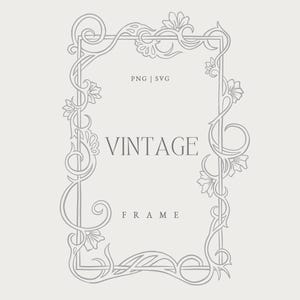 5 Vintage Baroque Frames SVG - Wedding Monogram Frame - Chinoiserie ...