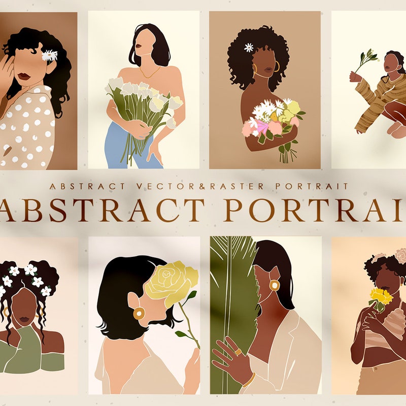 Afro Faceless Portrait - Etsy