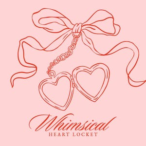 Hand Drawn Heart Locket Illustration Bundle Clip Art SVG PNG ...